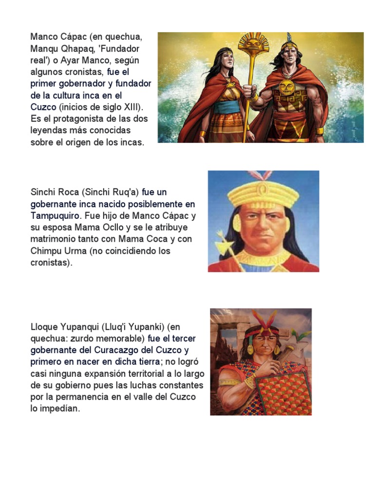 Manco Cápac | PDF | Imperio Inca | Perú