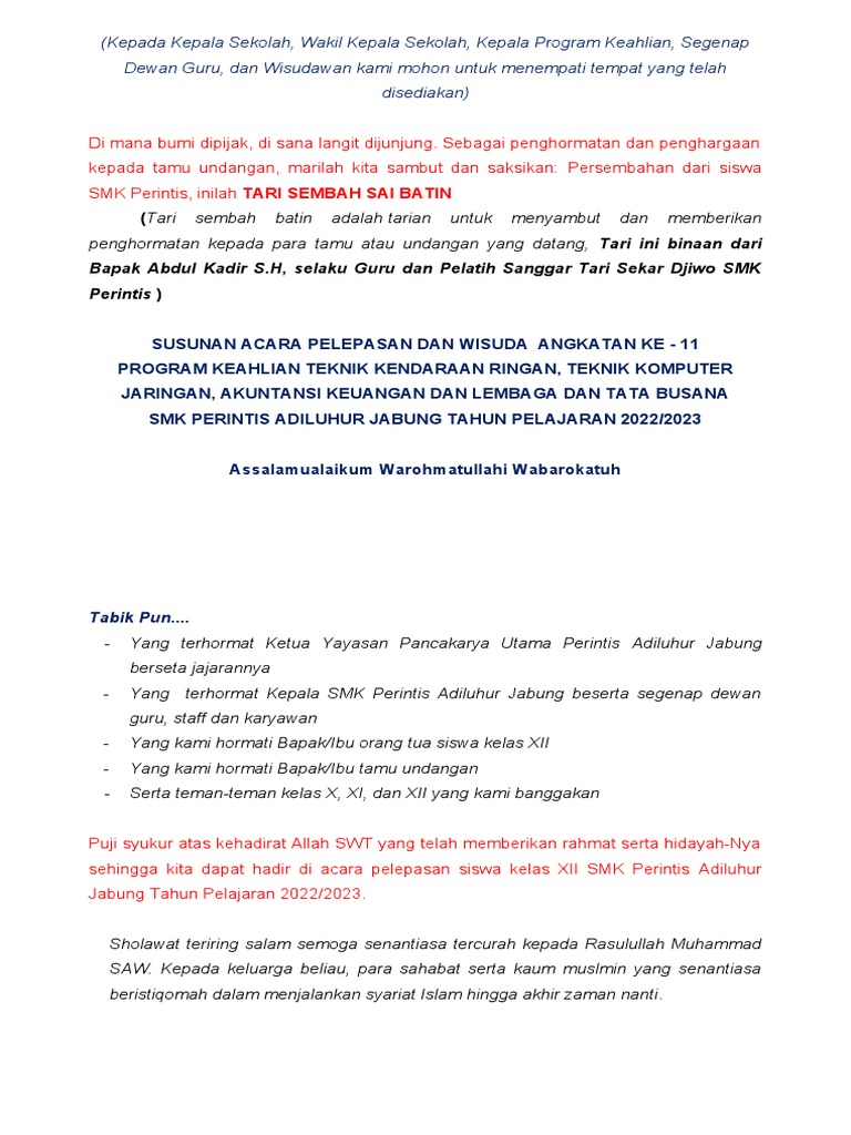 Teks Wisuda | PDF