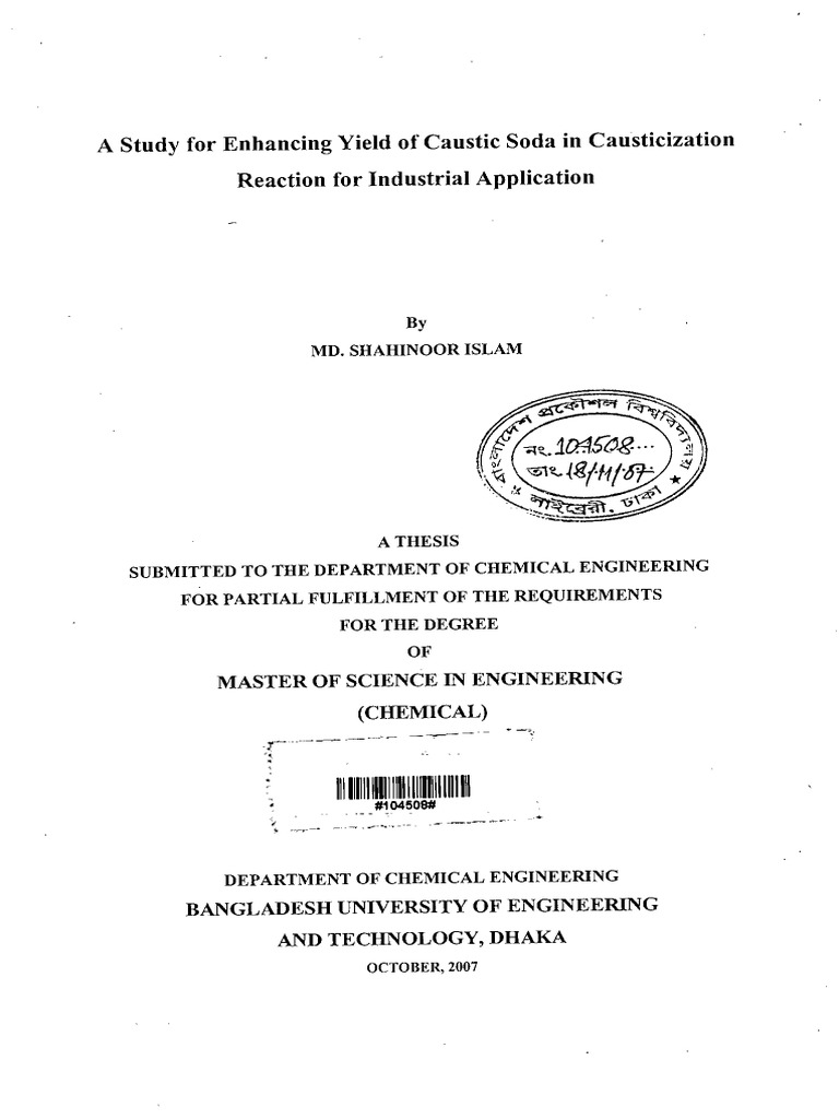 Full Thesis | PDF | Sodium Carbonate | Sodium Hydroxide