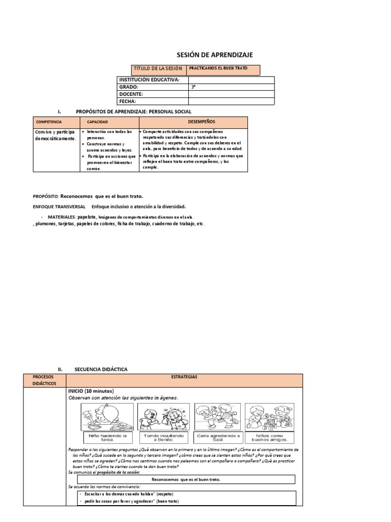 Buen Trato | PDF | Salón de clases | Aprendizaje