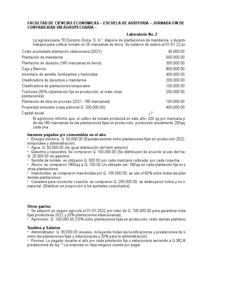 Lab#2 Bryan Godoy 201908110 | PDF | Agricultura | Economias