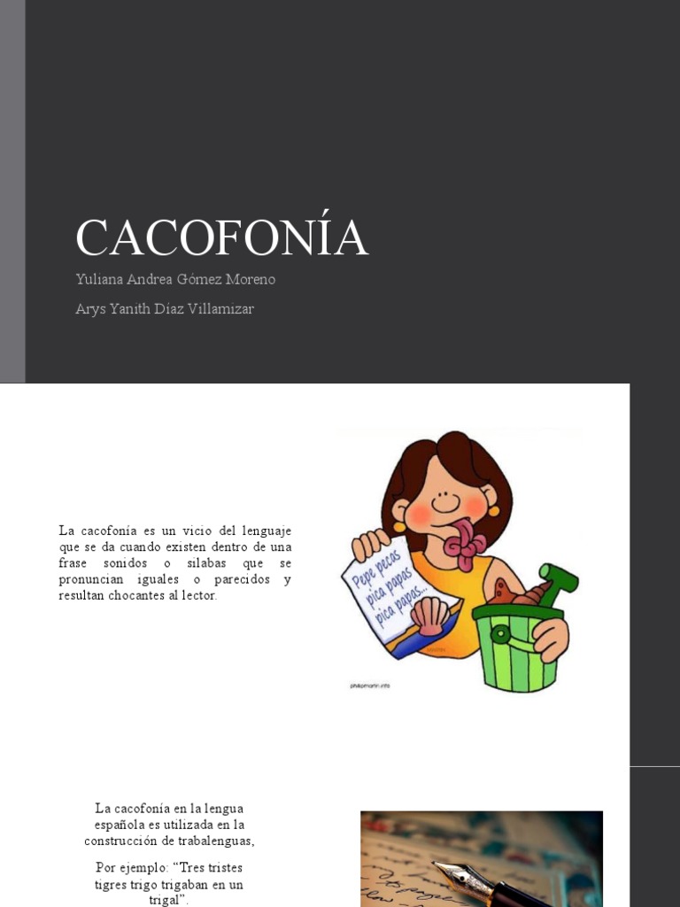 Cacofonía: Definición y Ejemplos | PDF | Artes del Lenguaje y Comunicación