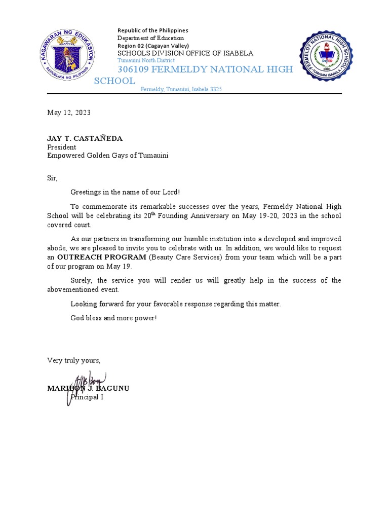 EGGT Request Letter | PDF