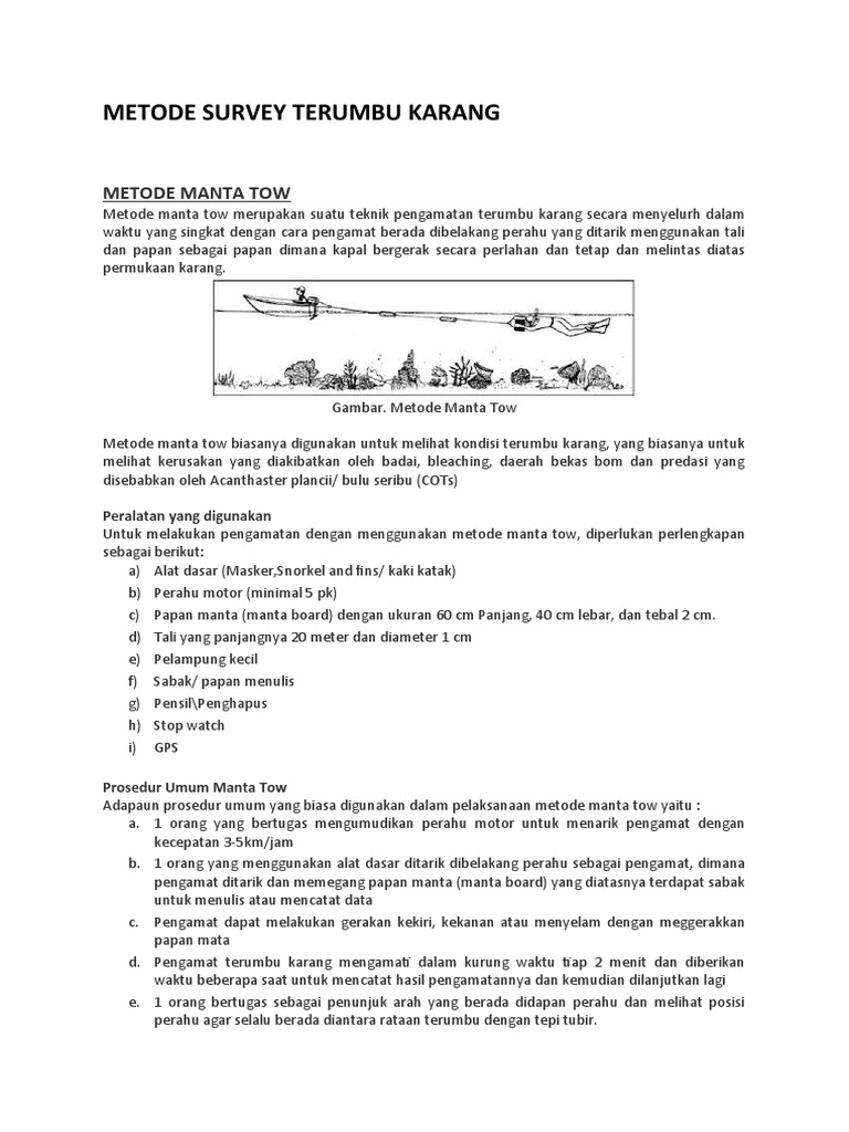 Metode Survey Terumbu Karang | PDF