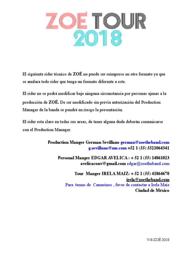 Rider-Zoe-2018-V8 - Ok | PDF | Qualia | Ingenieria Eléctrica