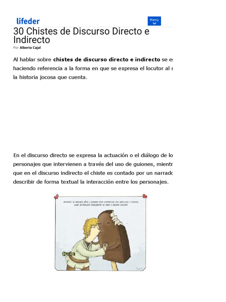 30 Chistes de Discurso Directo e Indirecto | PDF
