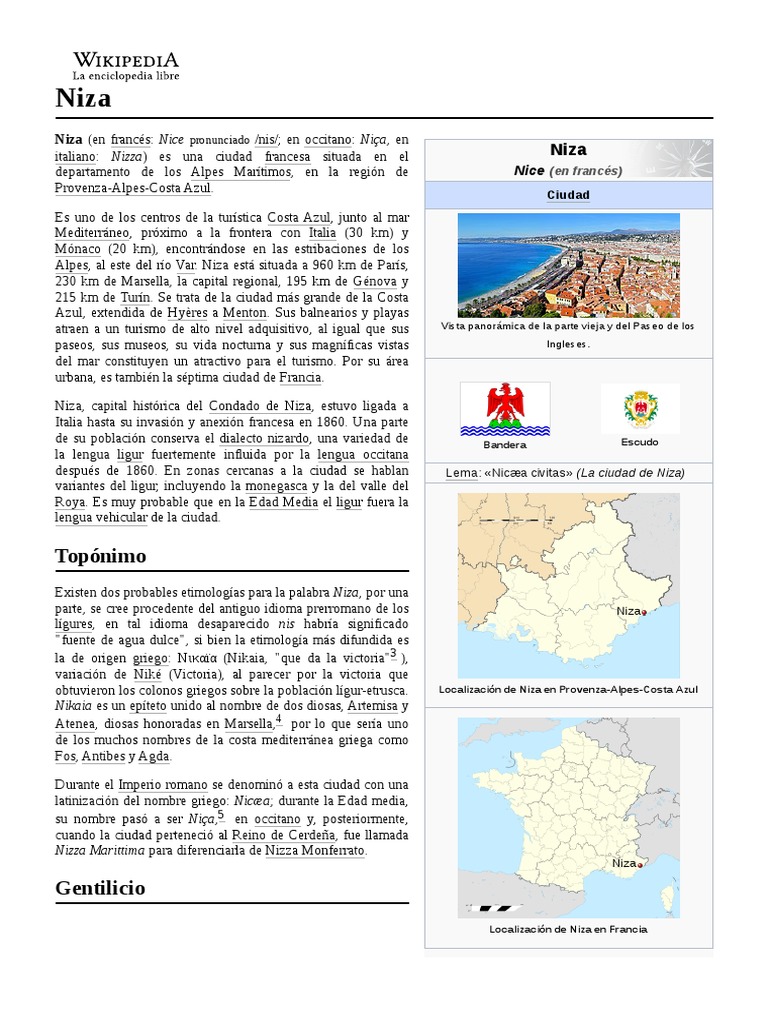 Niza | PDF | agradable | Francia