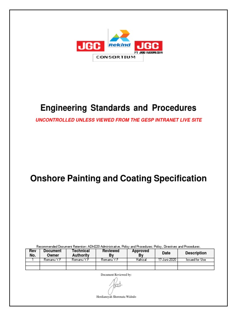 CP10 Onshore Painting Coating Specification | PDF | Corrosion ...