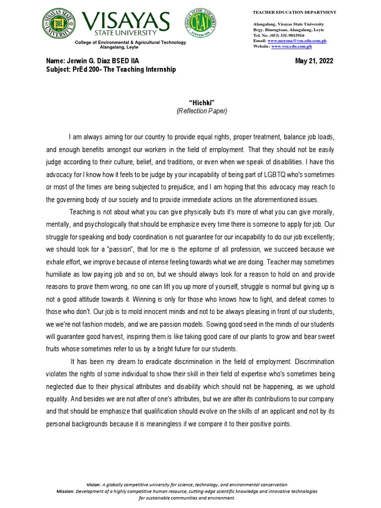 Movie Reflection on Teaching Passion | PDF | Science | Teachers