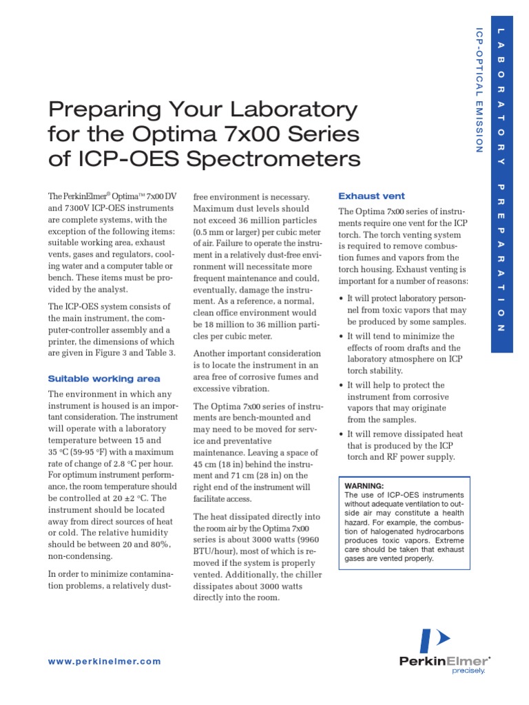 Preparing Your Lab For The Optima 7x00 Series | PDF | Argon | Gases