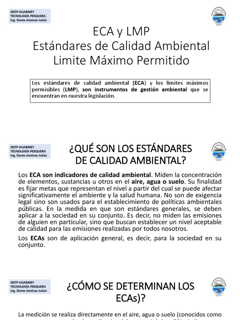 ECA y LMP | PDF | Entorno natural | Agua