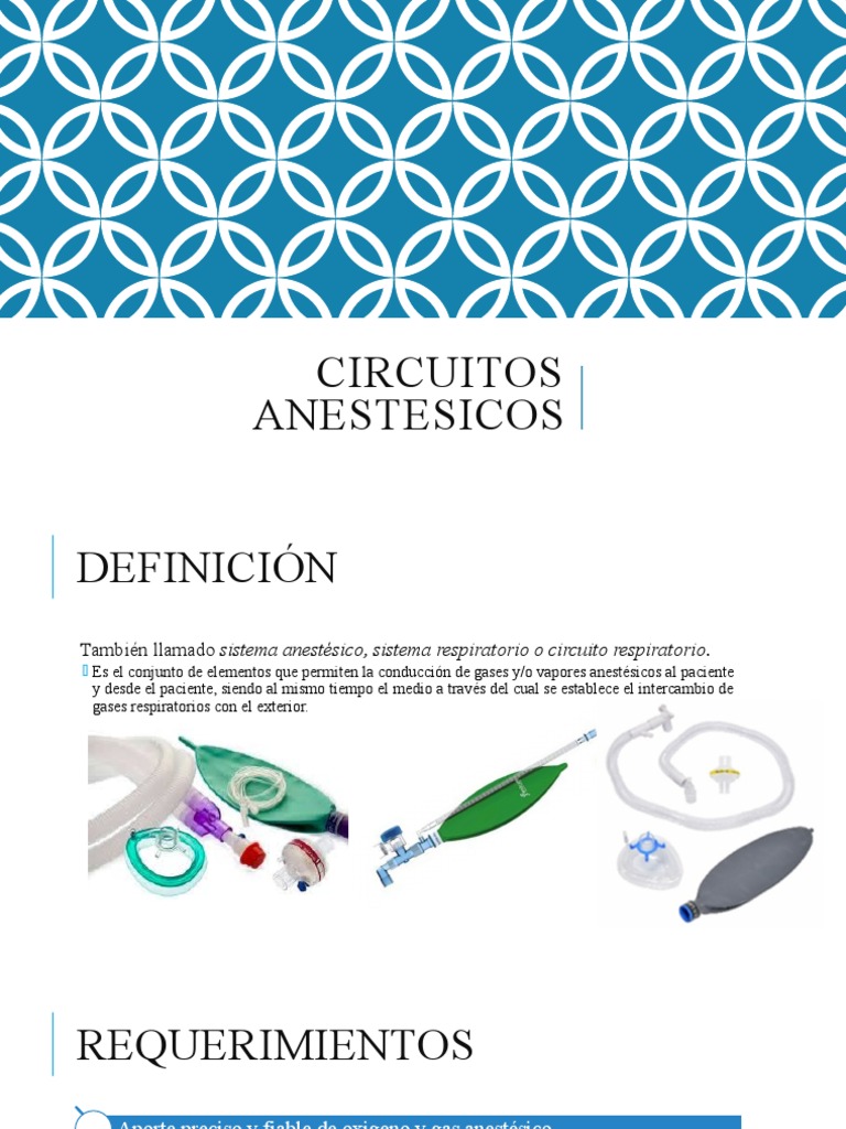 Circuitos Anestesicos | PDF | Sistema respiratorio | Gases