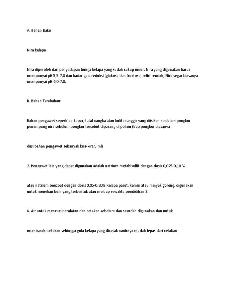 Proses Pembuatan Gula Kelapa | PDF