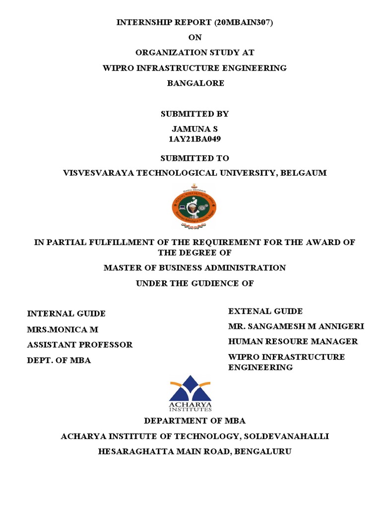 Intership WIPRO | PDF | Swot Analysis | Economies