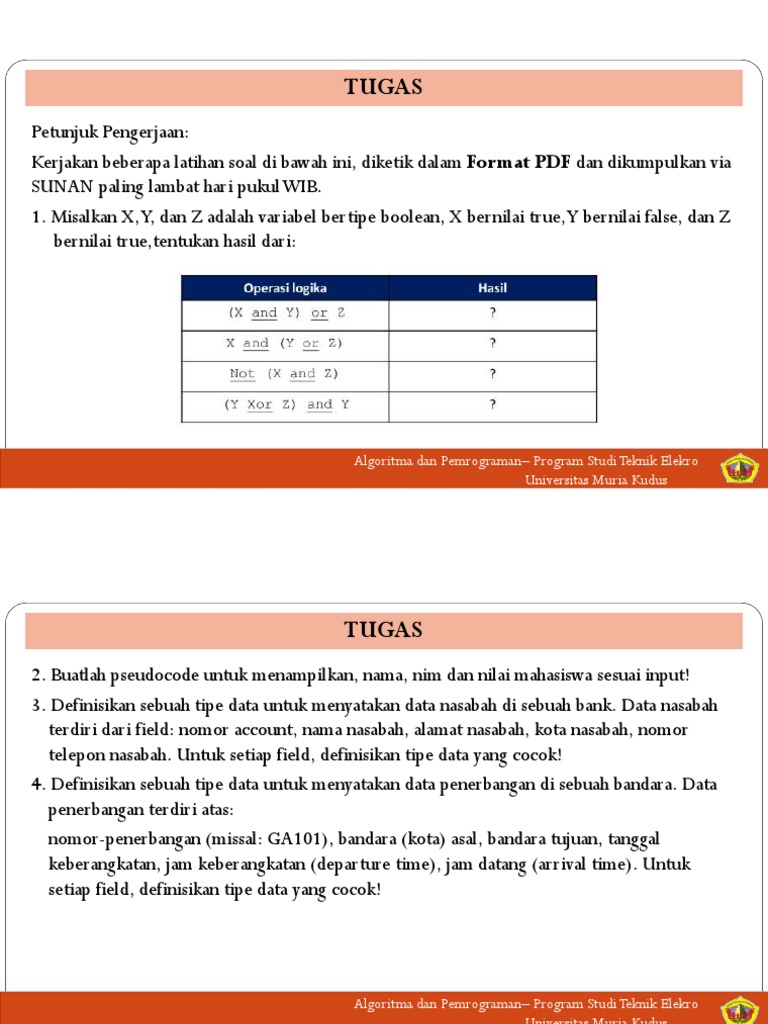 Tugas Algoritma dan Pemrograman Teknik Elektro | PDF | Metode & Bahan ...