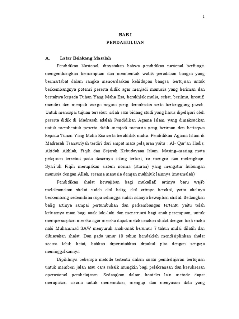 Isi PTK Mapel Fiqih Kelas 7 Bab I - V | PDF