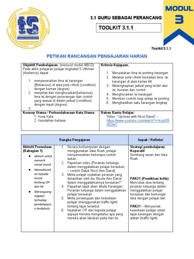 3.1 Guru SBG Perancang Toolkit 3.1.1 | PDF | Karier & Perkembangan