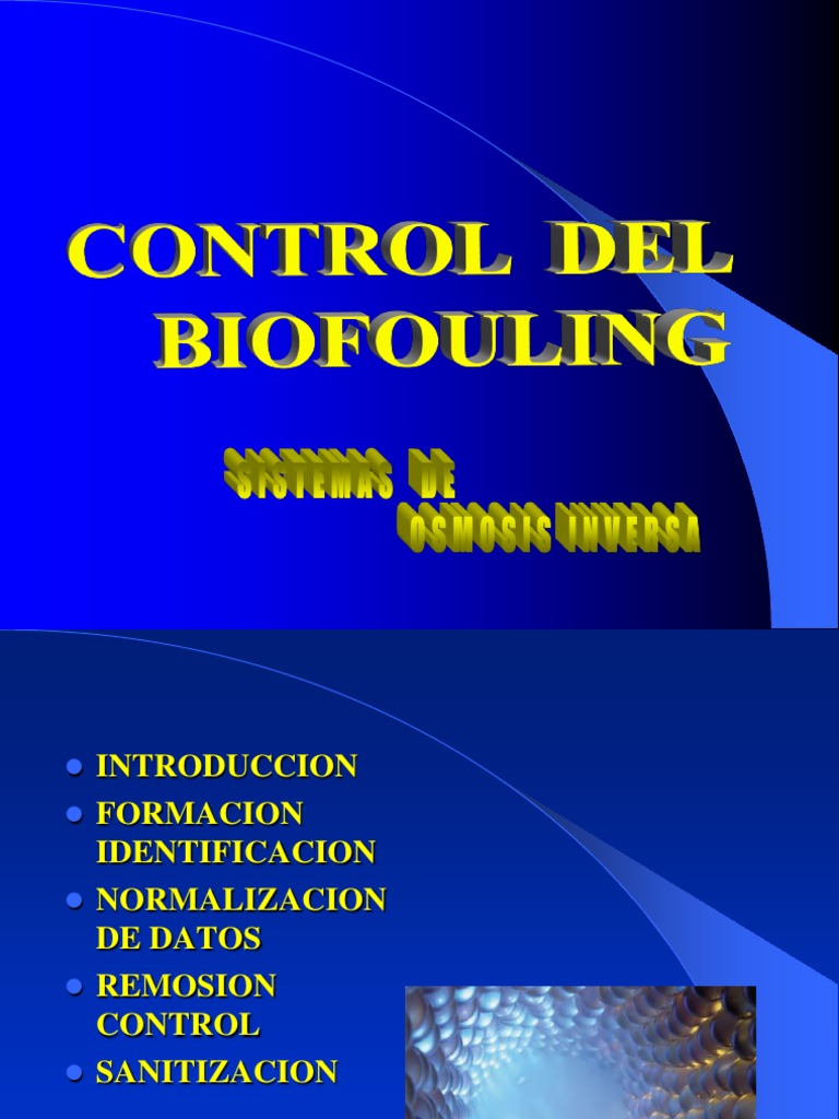 Control Del Biofouling | PDF | Agua | Las bacterias