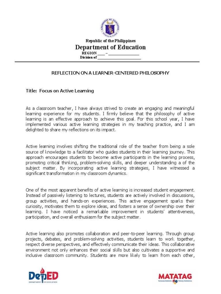 Learner-Centered Philosophy | PDF | Learning | Psychology