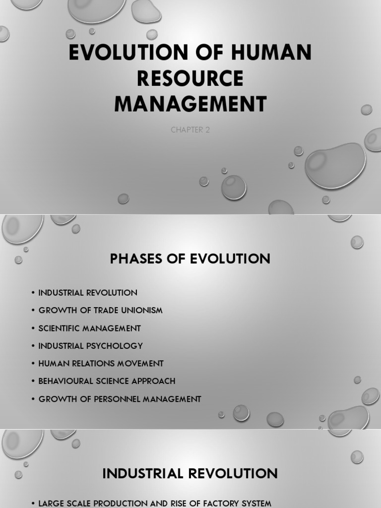Evolution of Human Resource Management | PDF | Human Resource ...