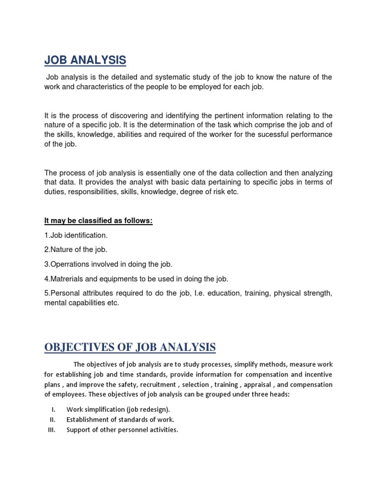 Job Analysis and Job Design | PDF | Employment | Employee Relations
