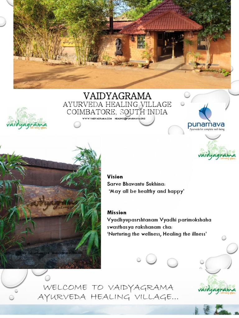 Vaidyagrama Ayurveda - Presentation For Asai | PDF | Ayurveda | Health Care