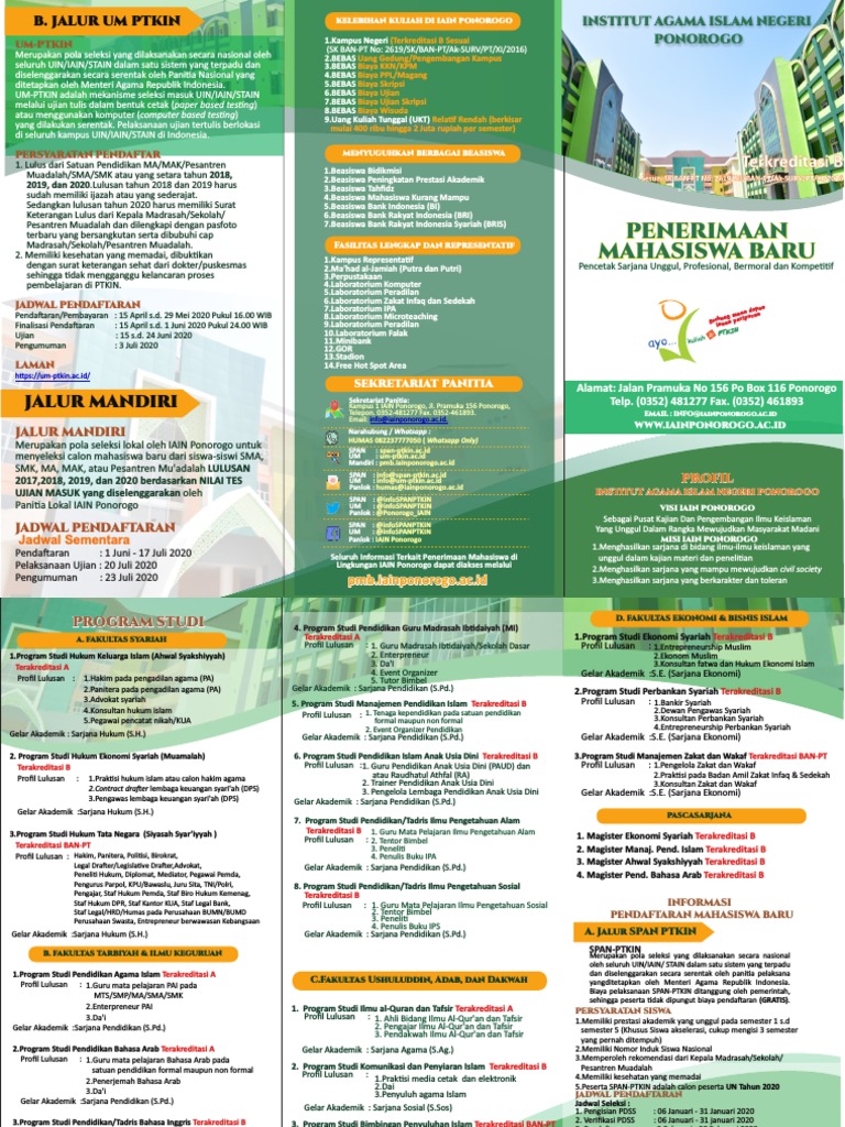 Brosur IAIN PO 2019 | PDF