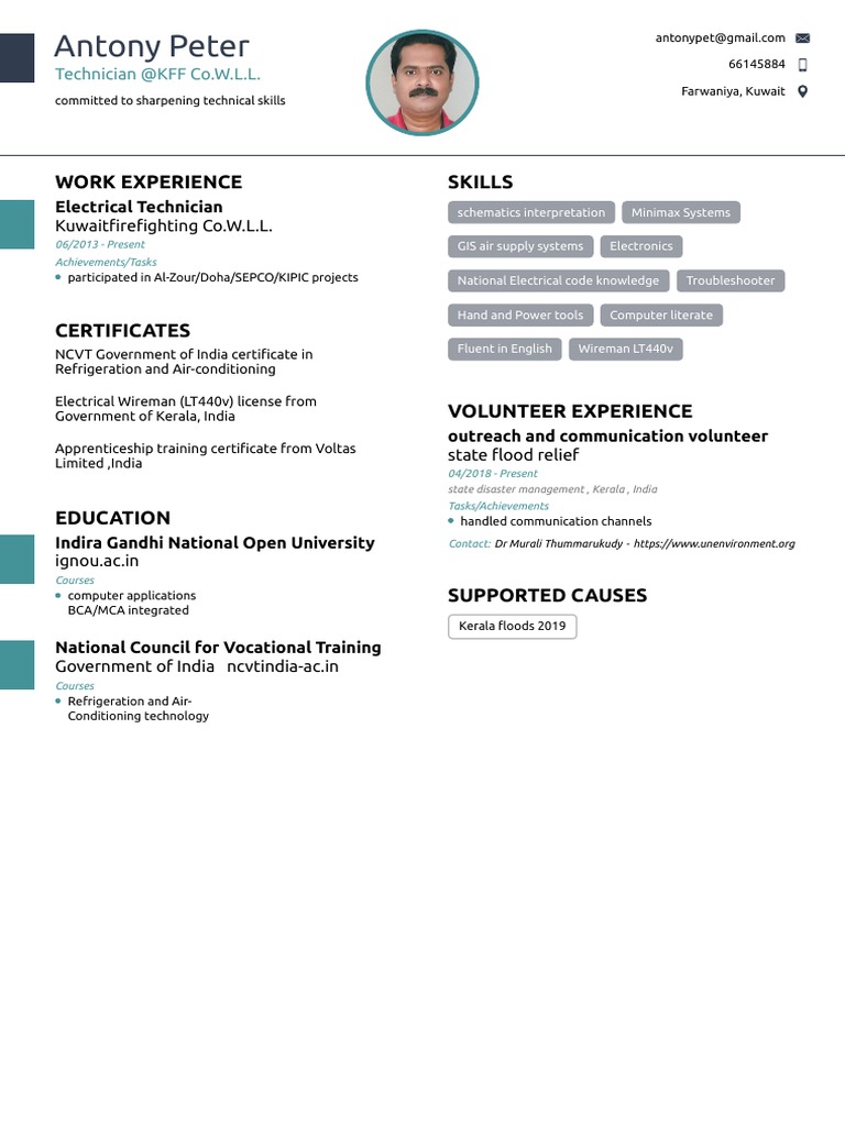 CV Antony Peter | PDF