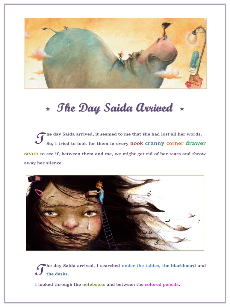 The Day Saida Arrived | PDF | Art | Poetry