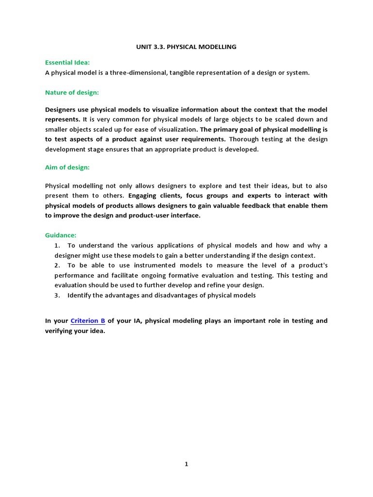 3.3.physical Modelling | PDF | Prototype | Conceptual Model