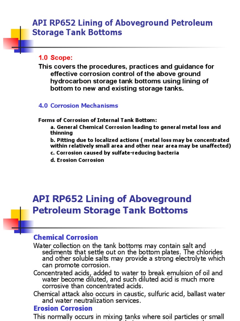 Lining of Tank Bottoms 3 | Download Free PDF | Corrosion | Epoxy