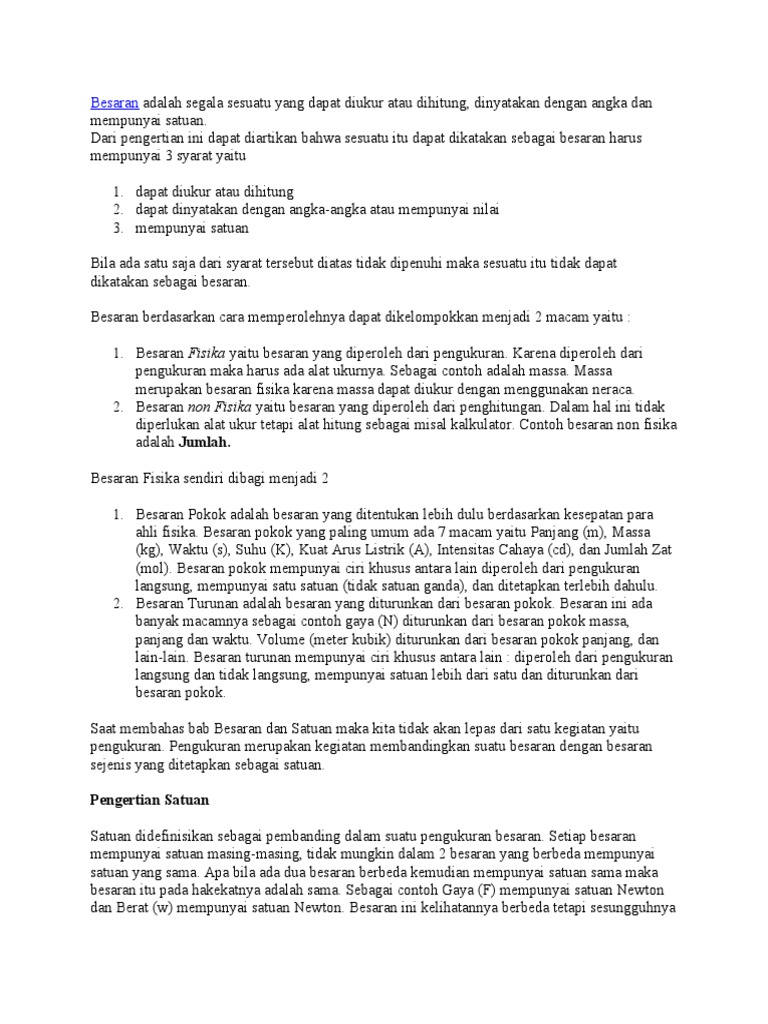 Besaran | PDF