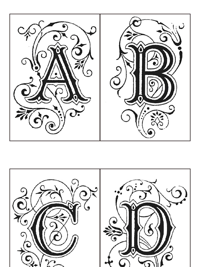 Illuminated Alphabet For Tracing | PDF
