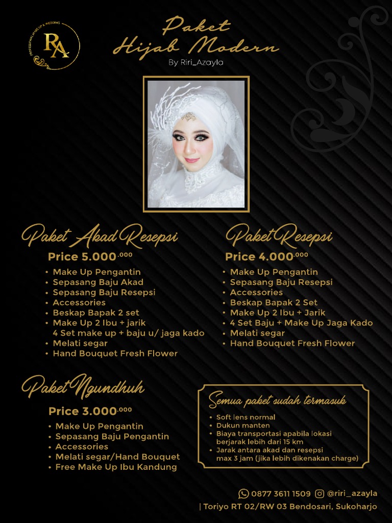 Price List Mua Wedding Riri 2021 Pdf