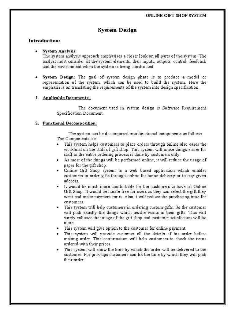 System Design | PDF | Computing | Information Technology