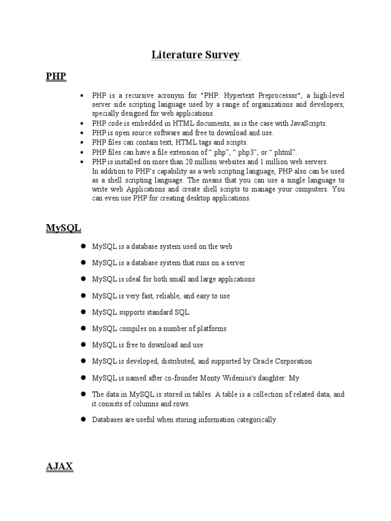 Literature Survey | PDF | Html | Java Script