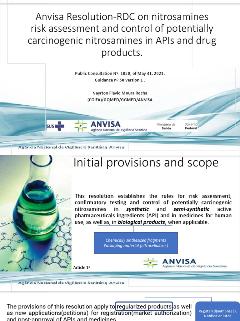 Anvisa Regulation On Nitrosamines - Nayrton Flavio Moura Rocha - Slides ...