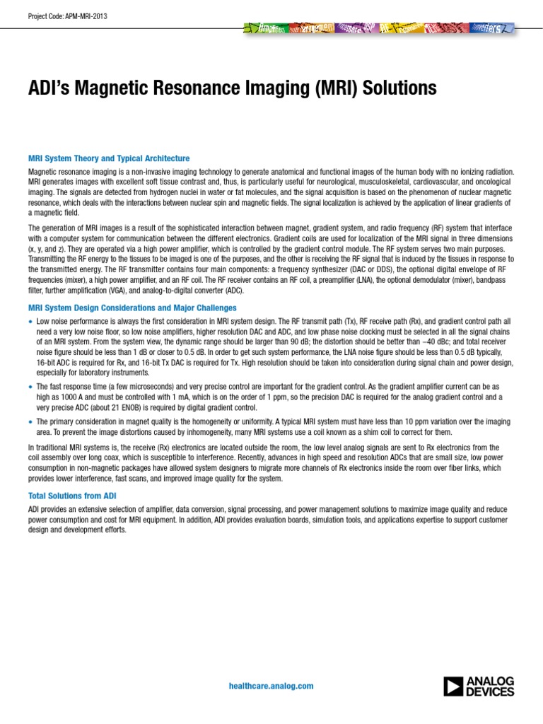 MRI System Architecture Overview | PDF | Analog To Digital Converter ...