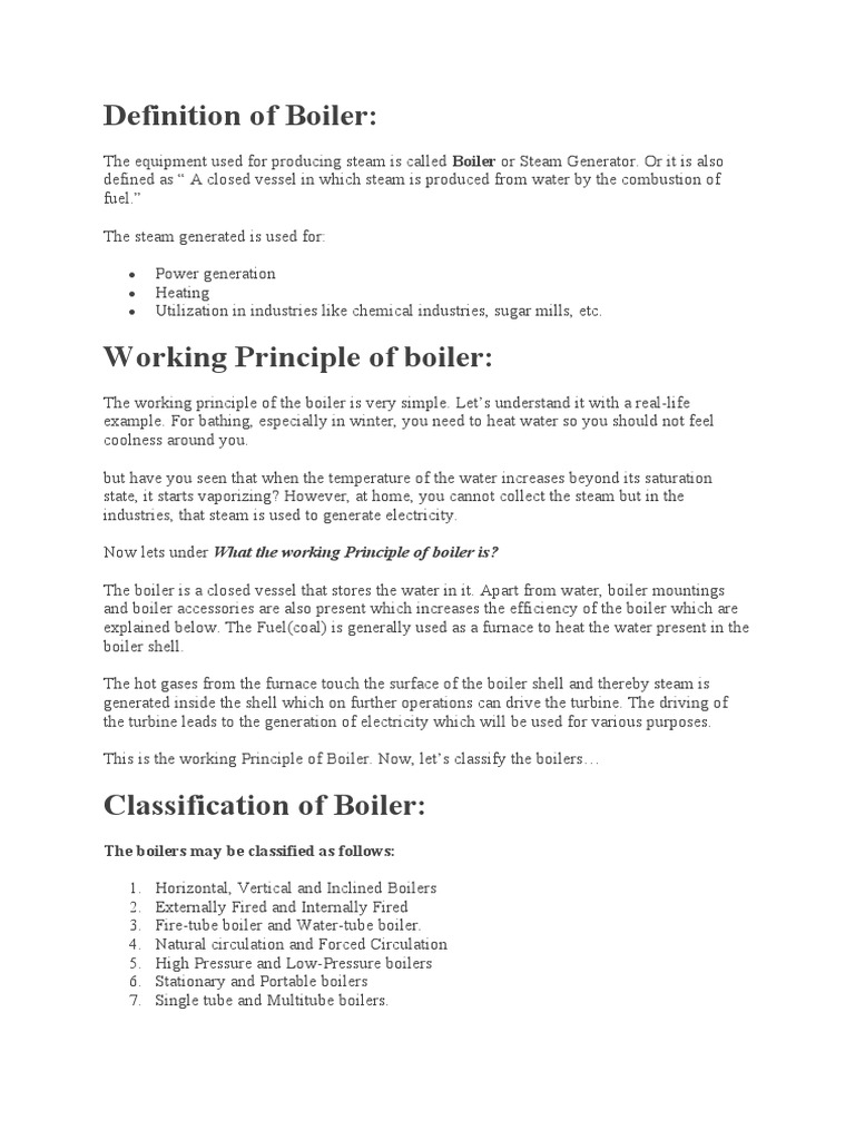 Boiler Classification | PDF | Boiler | Steam