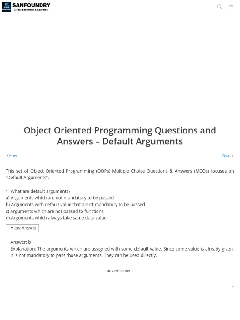 Default Arguments | PDF | Parameter (Computer Programming) | Information Technology Management