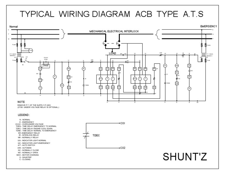 ACB ATS Wiring Diagram Overview | PDF | Materials Science | Design