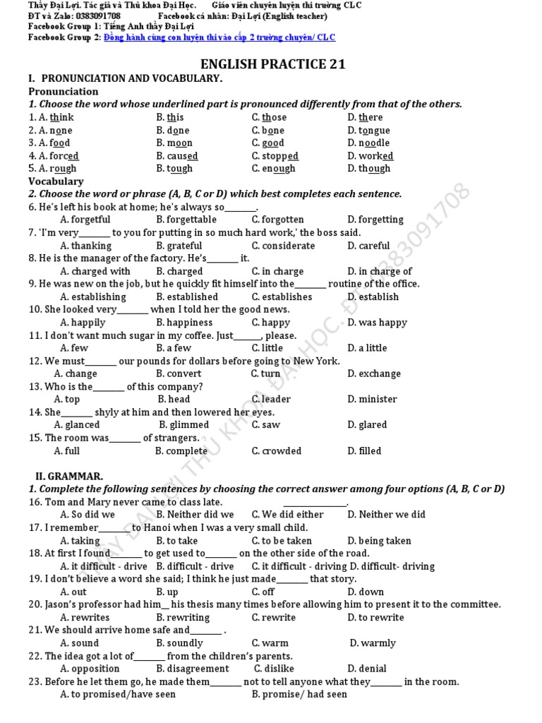 Test 42 | PDF | Nobel Prize