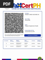 Sample PH Vax Cert | PDF