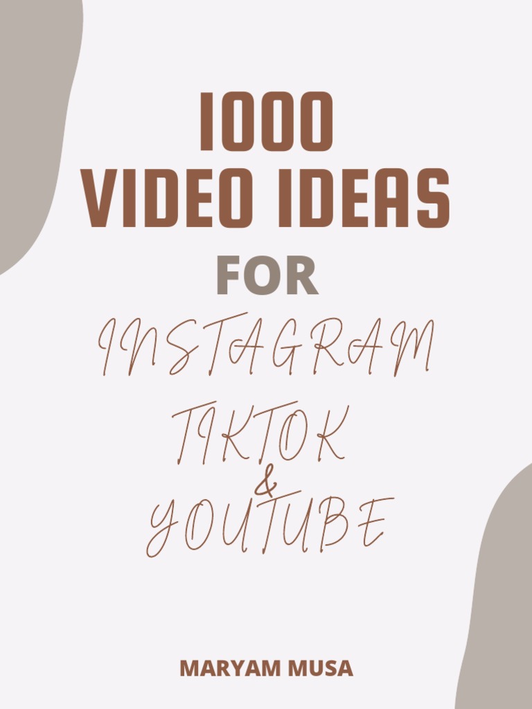 1000 Shorts Tiktok Ideas | PDF | Social Media | Popular Culture & Media ...