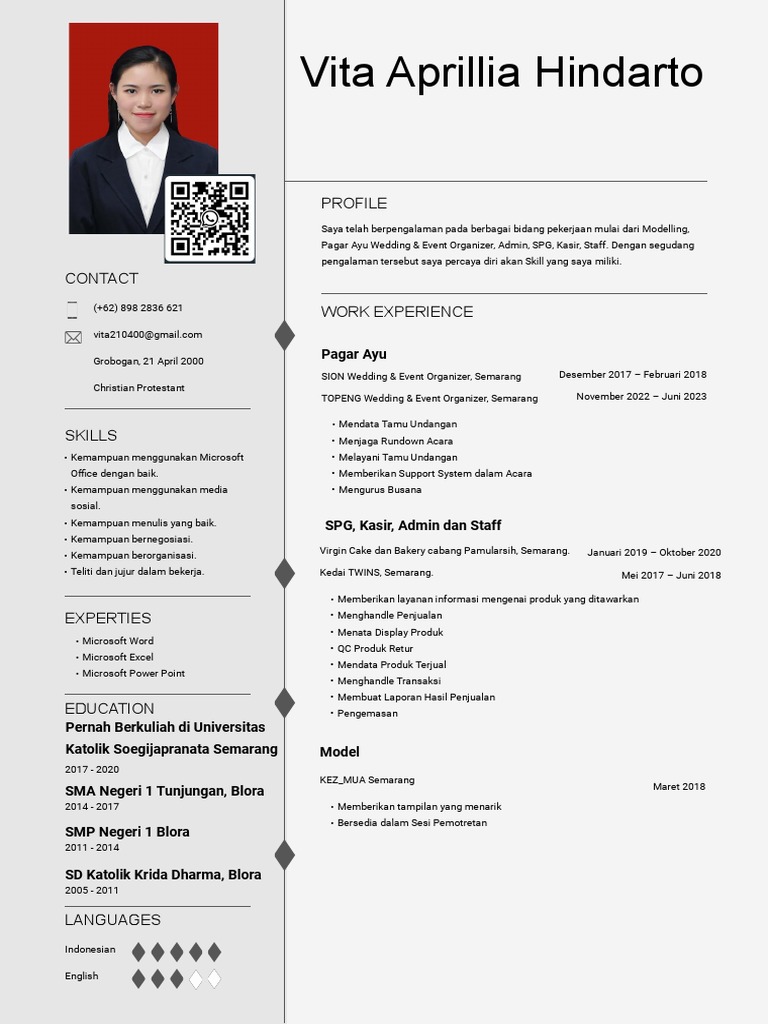 CV (Curriculum Vitae) Vita | PDF