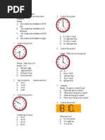 Soal Telling Time Kelas 7 | PDF