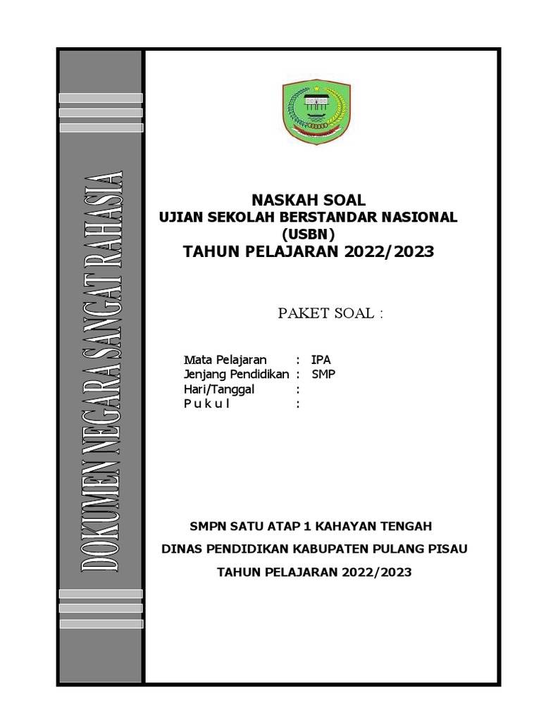 Soal Ujian Sekolah Mapel IPA 1 PDF | PDF | Sains & Matematika