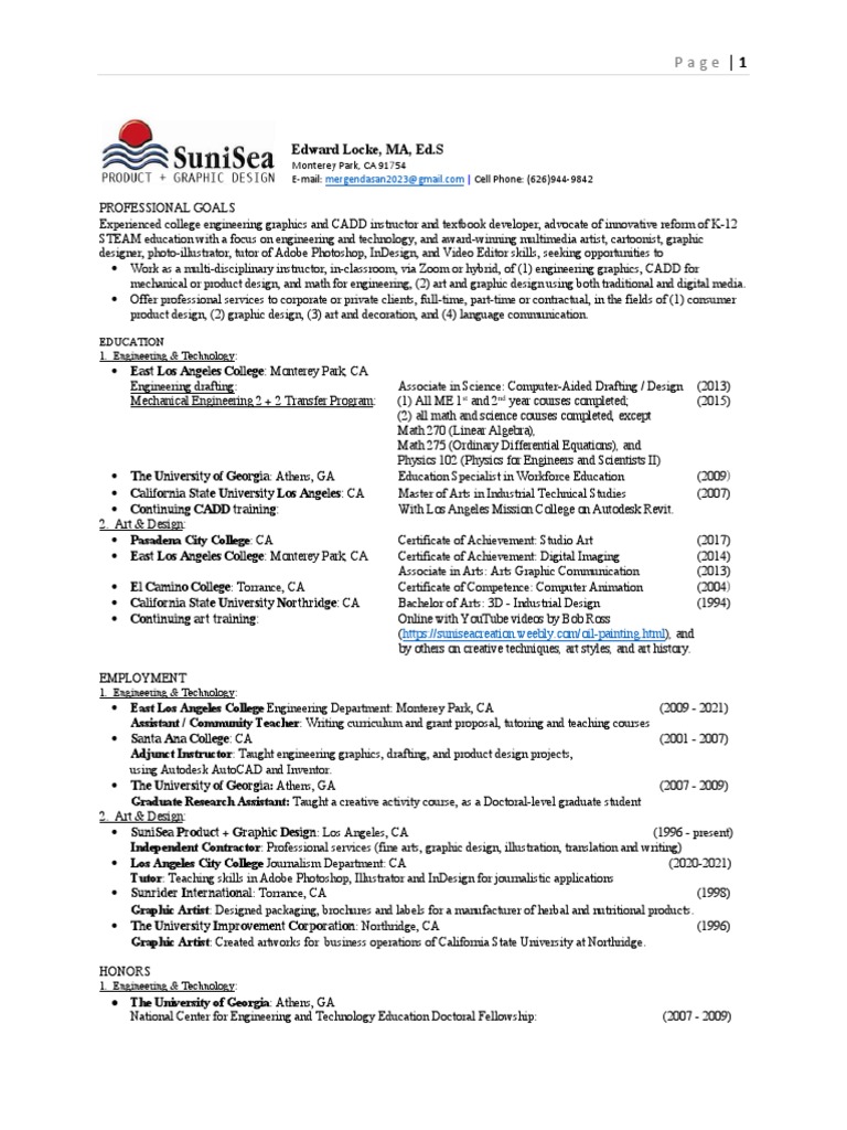 Edward Locke Resume 2023 | PDF | Graphic Design | Graphics