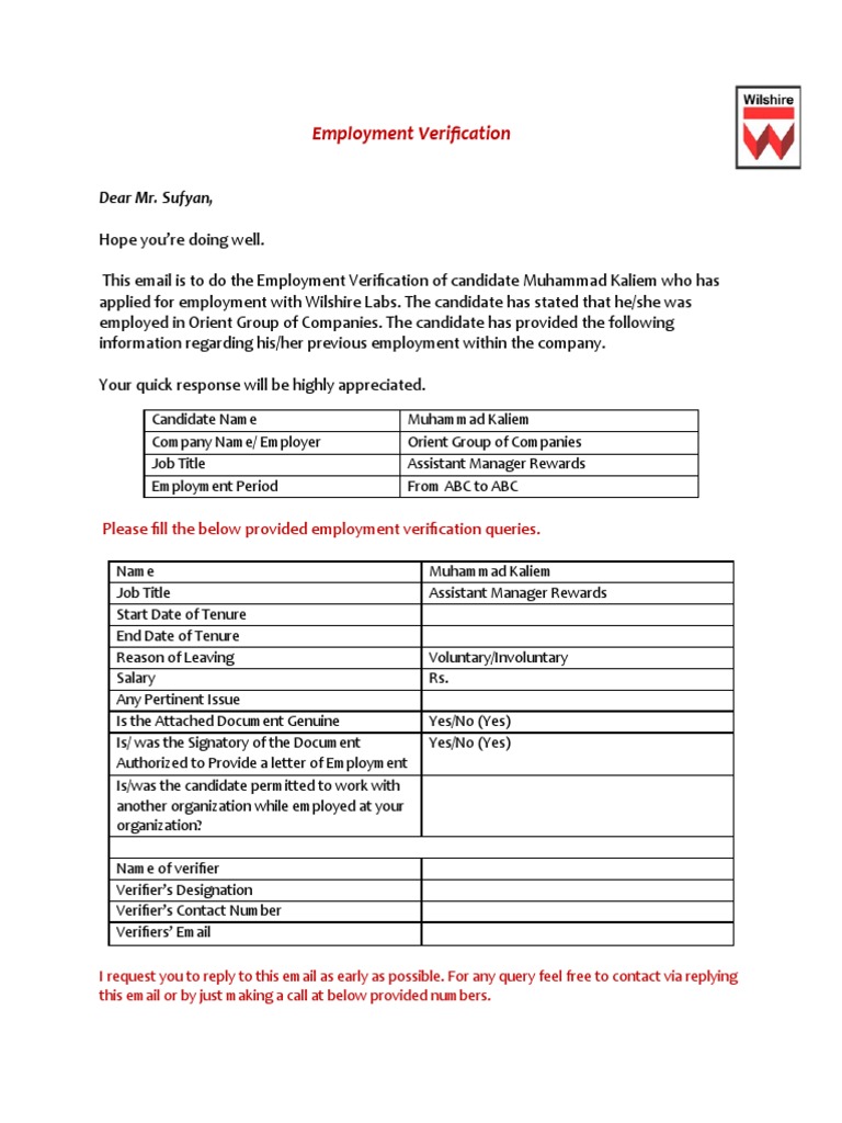 Employee Background Check | PDF
