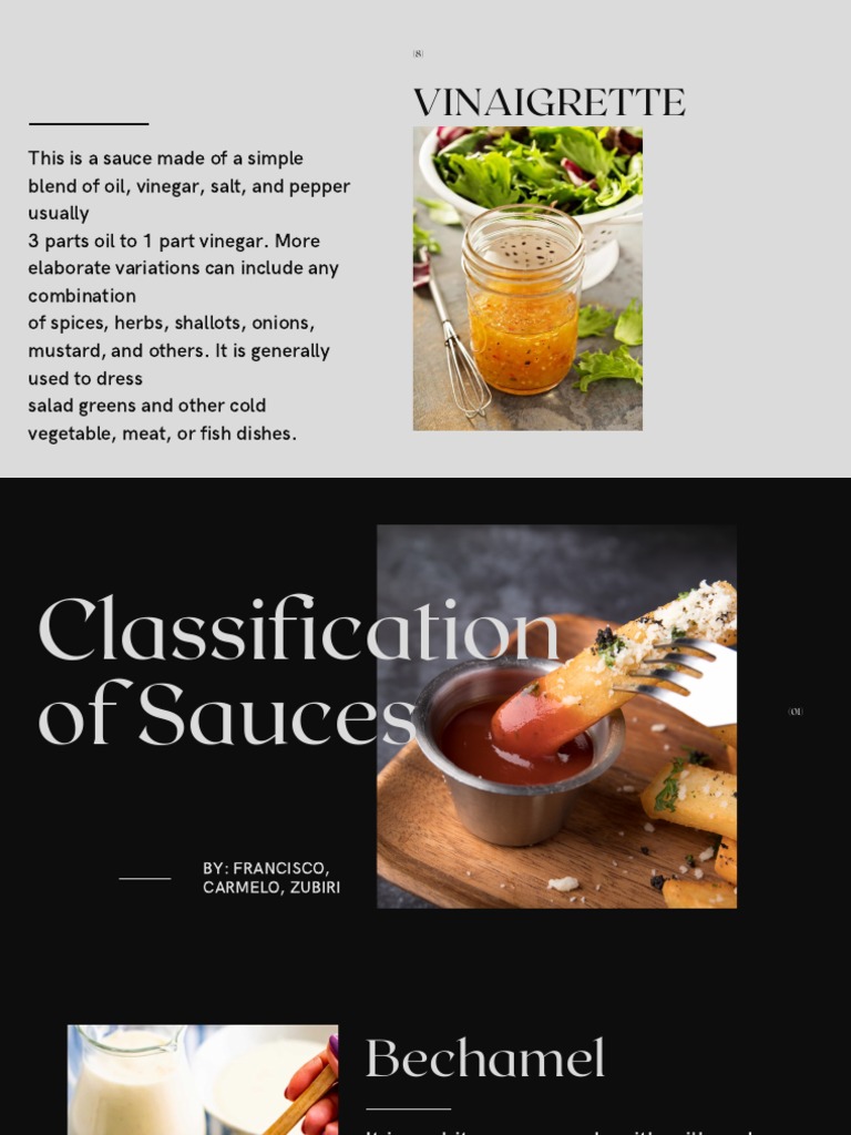 Classification of Sauces | PDF